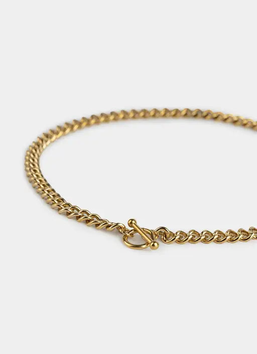 Vendetta Bar Clasp Cuban Chain - 18K Gold Plated